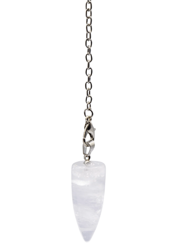 Teardrop Clear Quartz Crystal Pendulum for Energy & Clarity